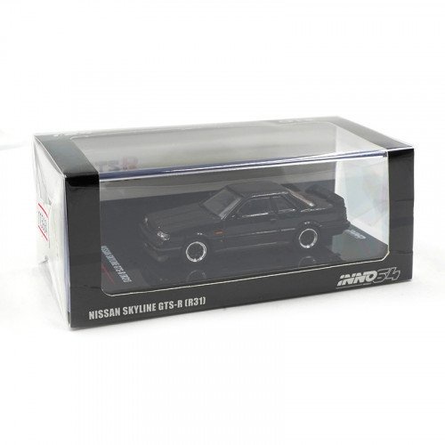 INNO64 Inno Model 1/64 NISSAN SKYLINE GTS-R R31 BLACK GUN METAL DIECAST SCALE MODEL CAR IN64-R31 ...