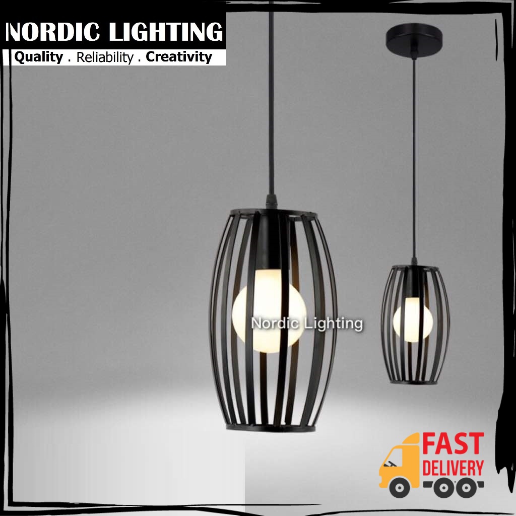 Single Pendant Lampu Gantung Designer Best Seller Industrial Loft Pendant Light Nordic Lighting ...