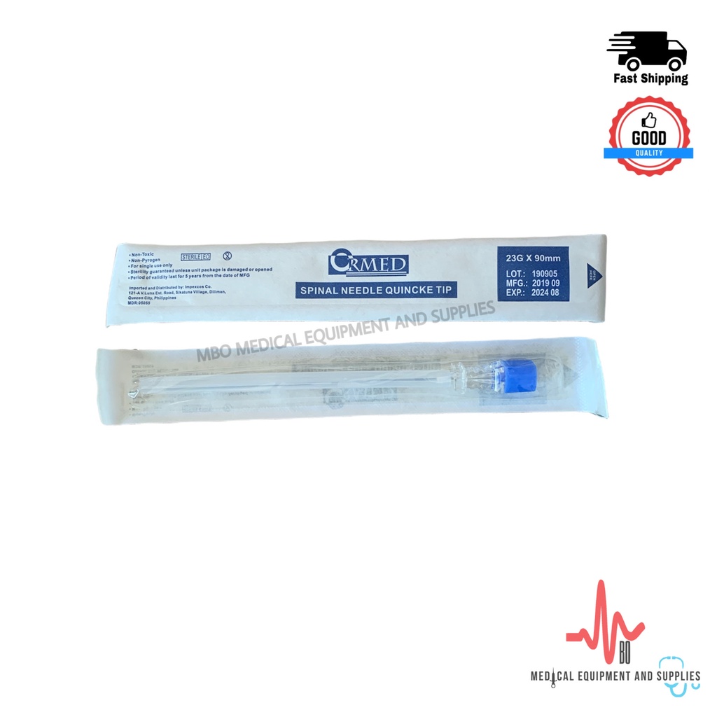 Ormed Spinal Needle - 23G 25G x 90mm (Per Piece) | Shopee Philippines