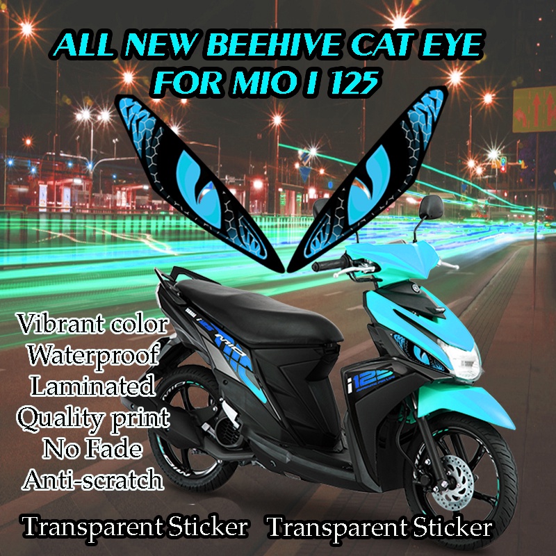 NEW BEEHIVE CAT EYE WINKER FOR YAMAHA MIO I 125/s Transparent Sticker ...