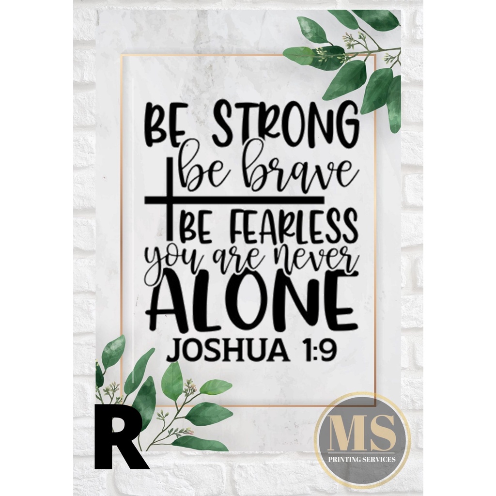 Laminated Home Wall Decor Bible Verse (A4 Size) | Shopee Philippines