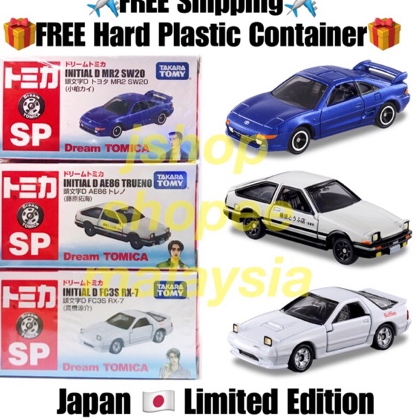 Dream Tomica Initial D Series 7-11 Japan Toyota MR2 AE86 Trueno White Mazda RX-7 FC3S Limited ...