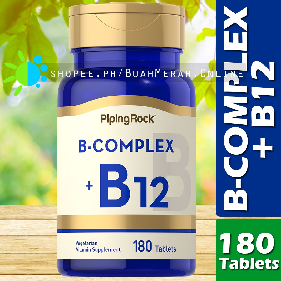 VITAMIN B COMPLEX + B12 180 Tablets Thiamin Riboflavin Niacin Vit B-1 B ...