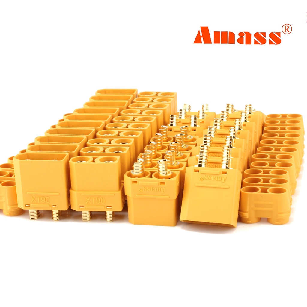 Amass 10 Pair XT90 Bullet Connectors Male Female Power Plugs Power RC ...