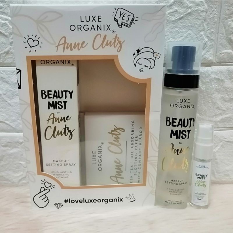 LUXE ORGANIX Beauty Mist by Anne Clutz Makeup Setting Spray 100ml/10ml ...