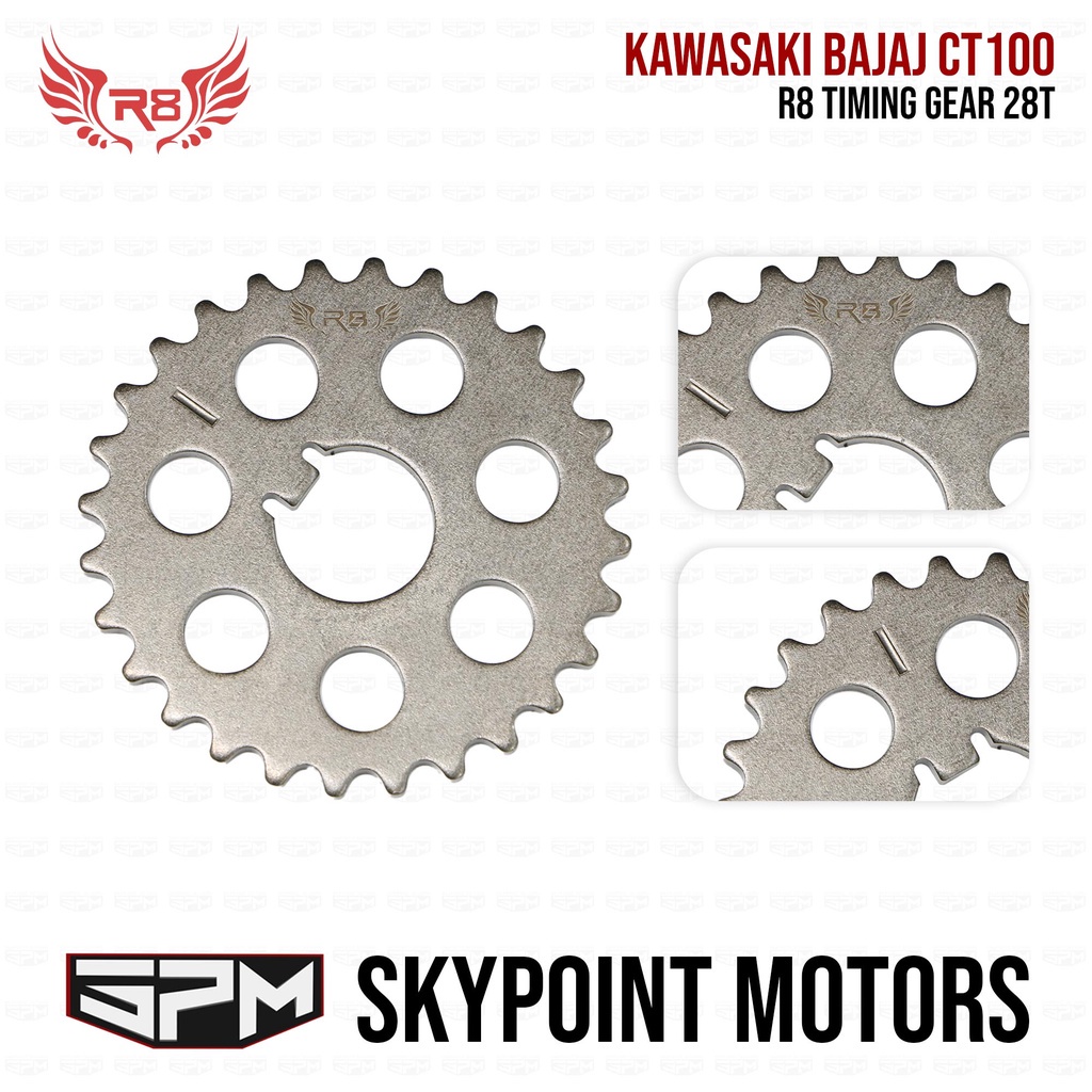 R8 TIMING GEAR 28T FOR KAWASAKI BAJAJ CT100 (9855-768) | Shopee Philippines