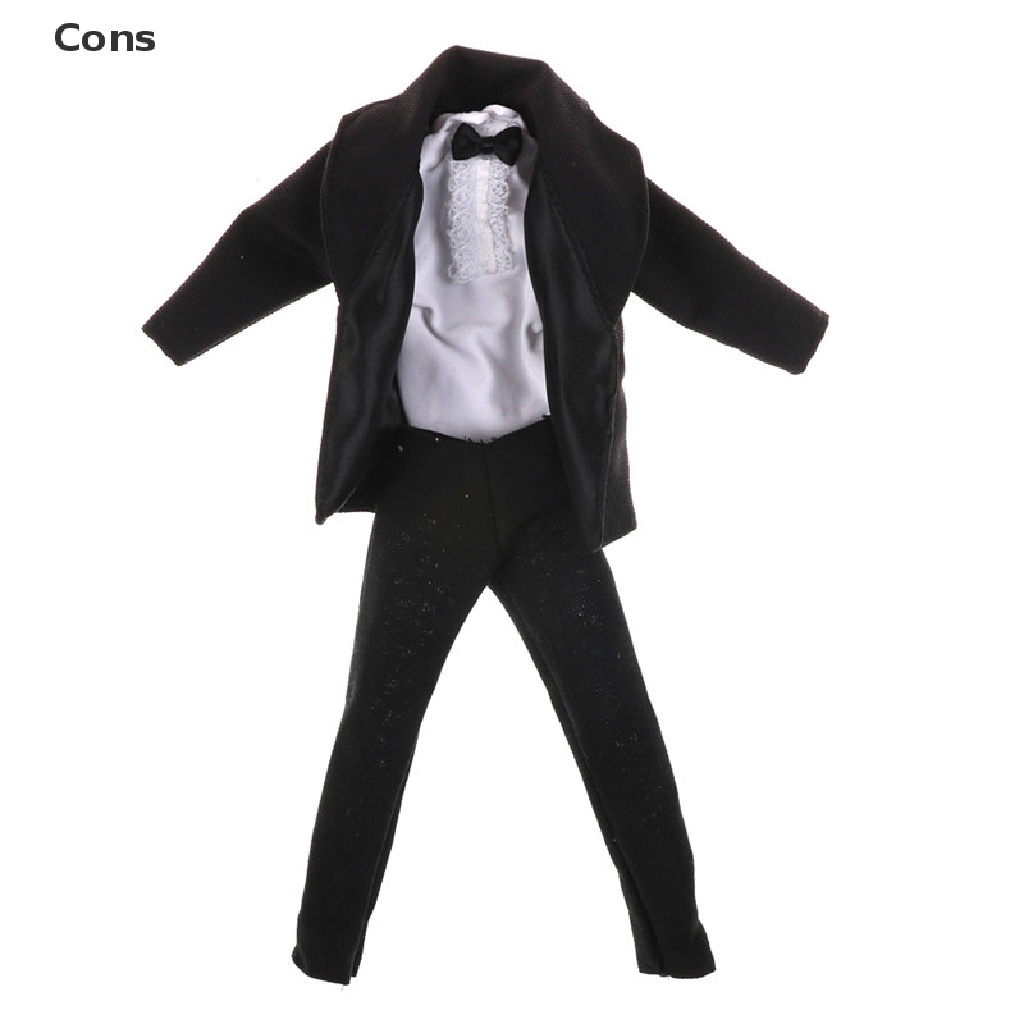 [Cons] 1 set Formal Suit Black Bowtie Wedding Groom Clothes Tuxedo For ...