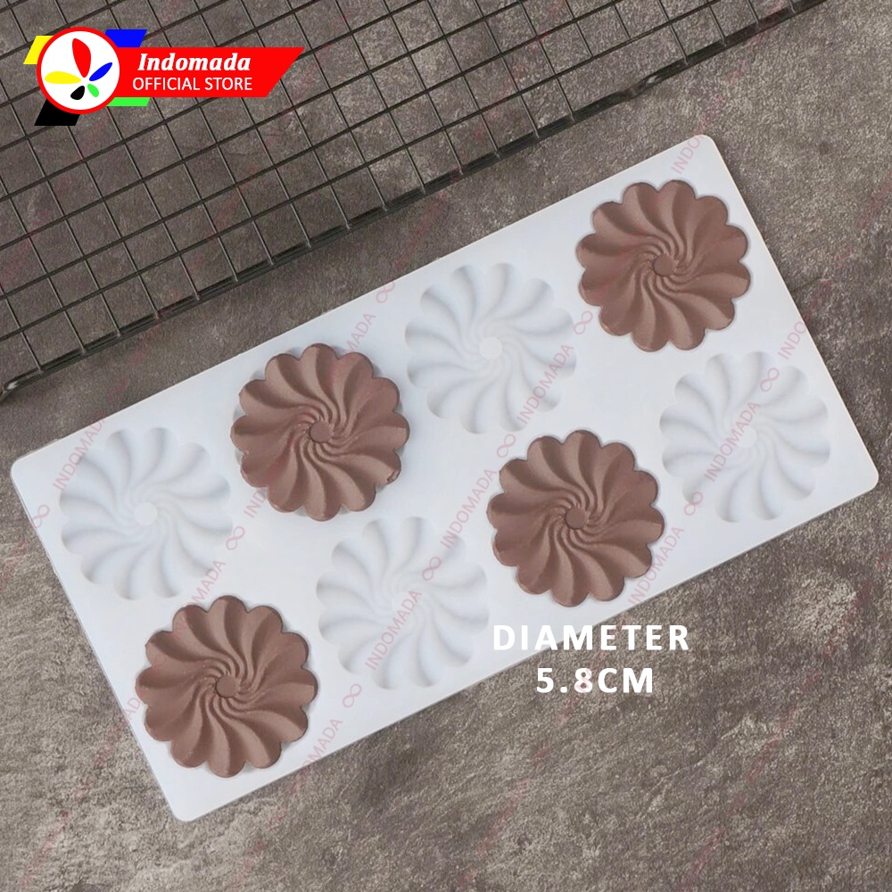 Indomada Chocolate Fence Silicone Mold 8 Round Circles Large 5.8 cm ...