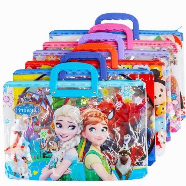 11x16'' Plastic Envelope Bag Long Zipper With Handle Waterproof Folder ...