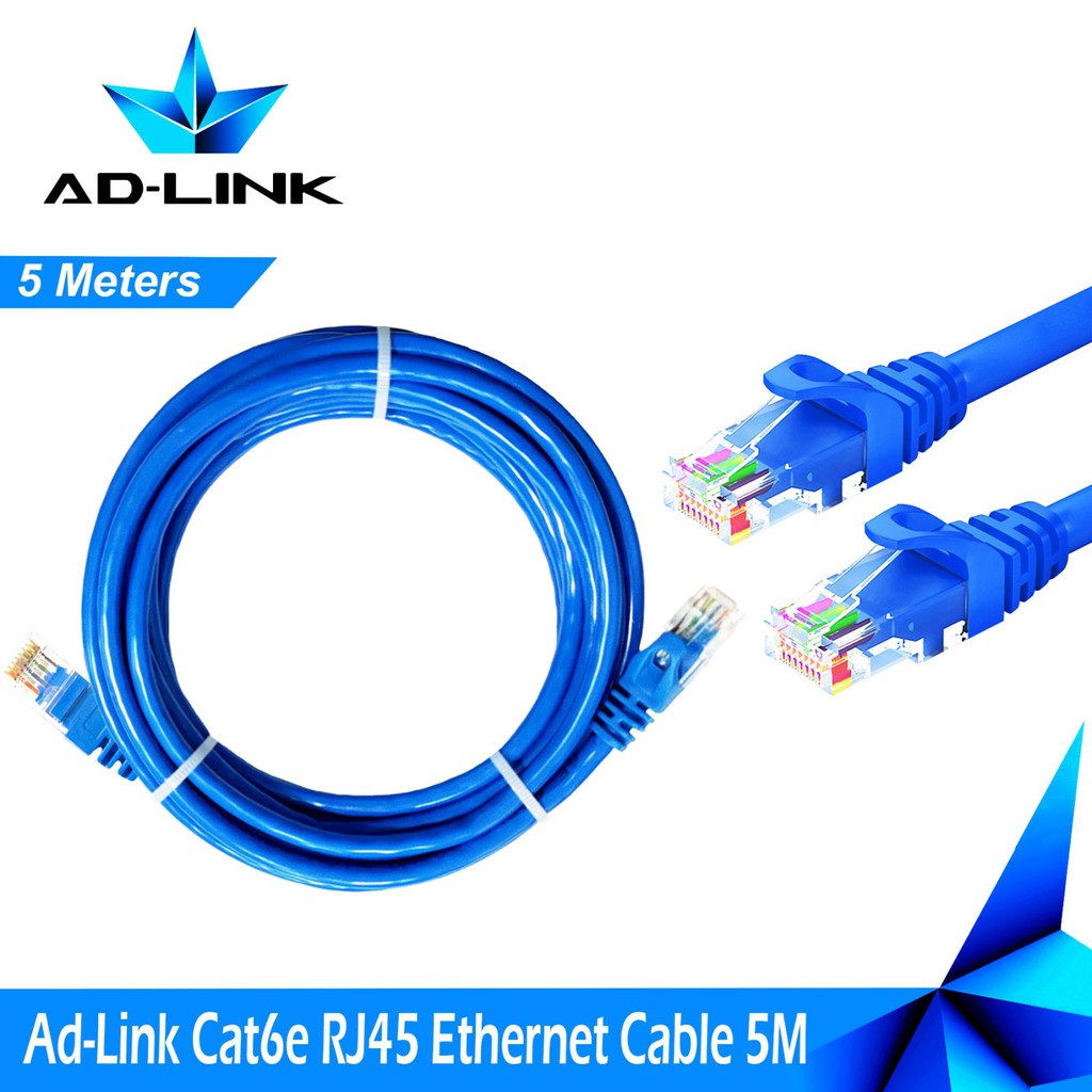 AD-LINK 5M GIGABIT CAT6E RJ45 Ethernet Network Lan Cable CCA Blue UP TO ...