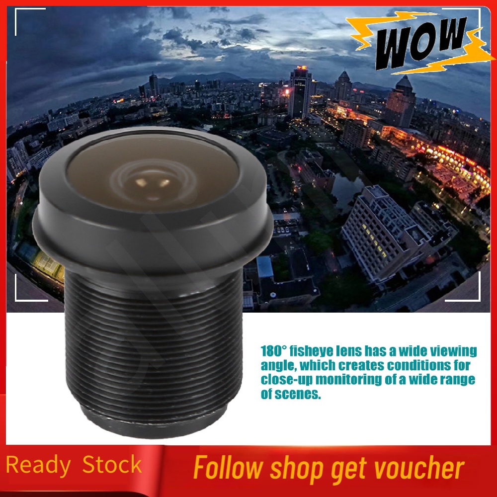 [Ready Stock] 1.44mm 1/2.5 Wide Angle 5MP HD 180° Fisheye Lens for CCTV ...