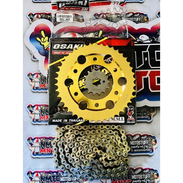 OSAKI CHAIN SPROKET KIT SET SNIPER150/FZ16/FZi/XSR155 14/42/428X130L ...