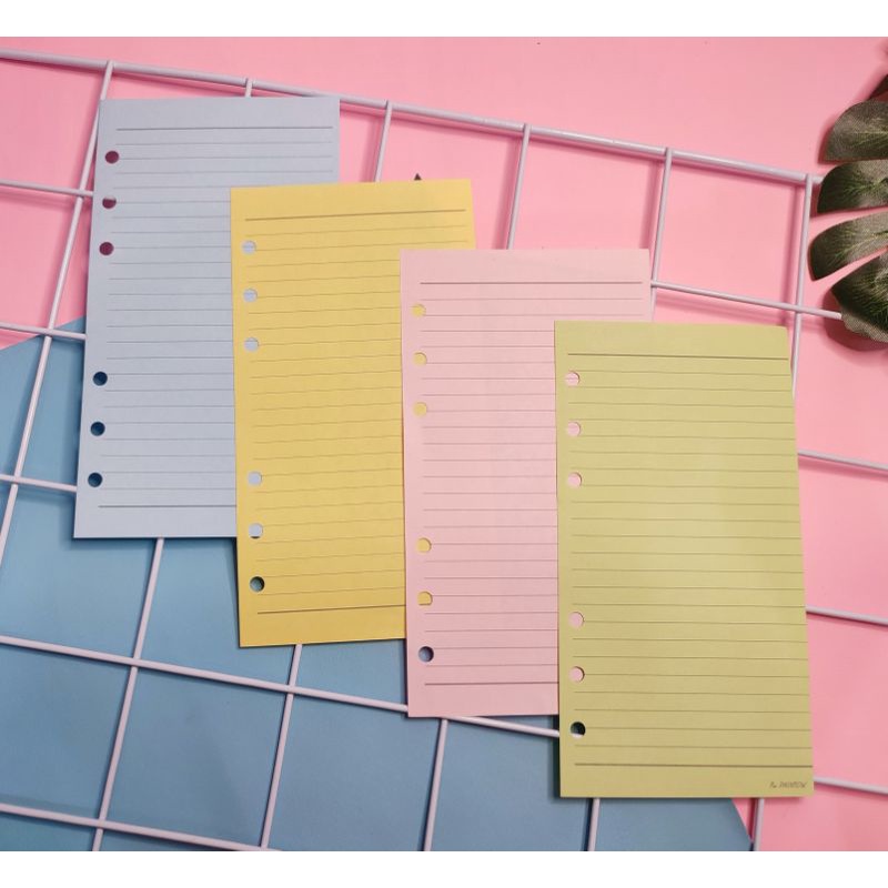 Loose Leaf A6 Color Paper Contents Binder 70 gsm Refill Notebook Daily ...