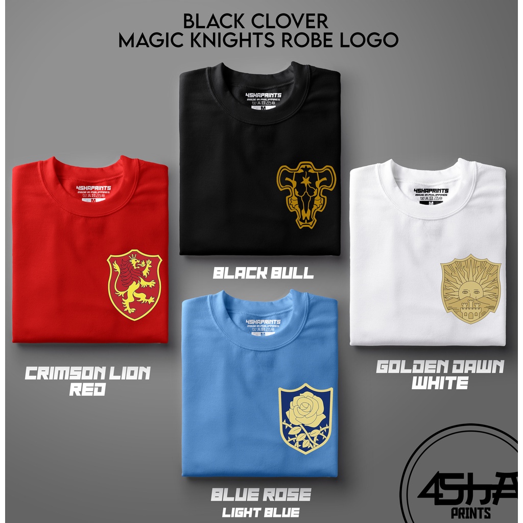 BLACK CLOVER MAGIC KNIGHTS ROBE LOGO (BLACK BULL) ANIME TSHIRT ...