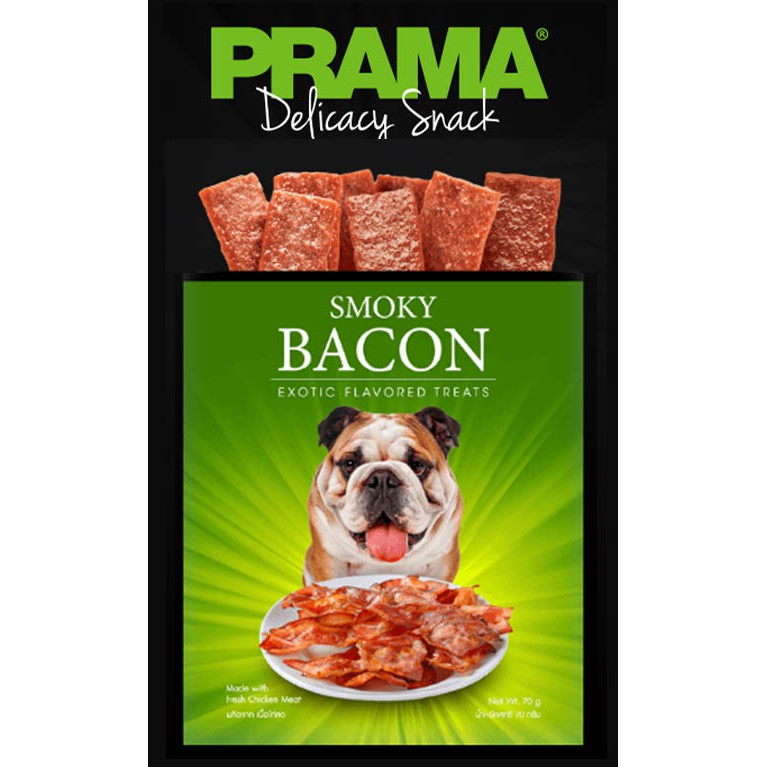 PRAMA DOG TREATS Flavored Delicacy Snack (SMOKY BACON) | Shopee Philippines