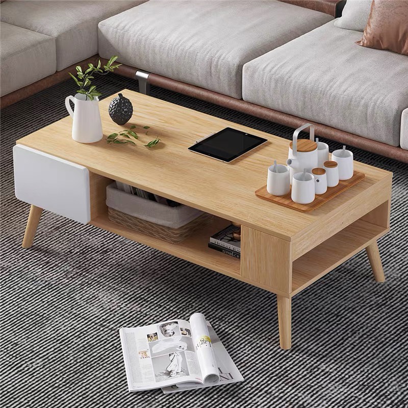 Coffee Center Table with Drawers Simple Modern Creative Living Room ...