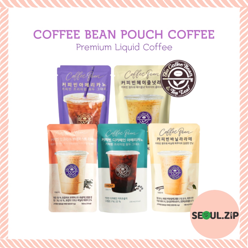 [ The Coffee Bean & Tea Leaf ] Coffee Bean Latte Pouch Coffee Korean Premium Coffee (Americano ...