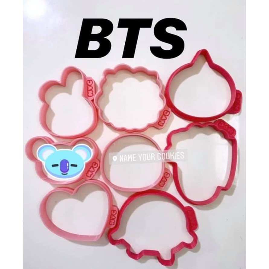 BTS cookie cutter theme outline shapes only 8pcs set | Shopee Philippines