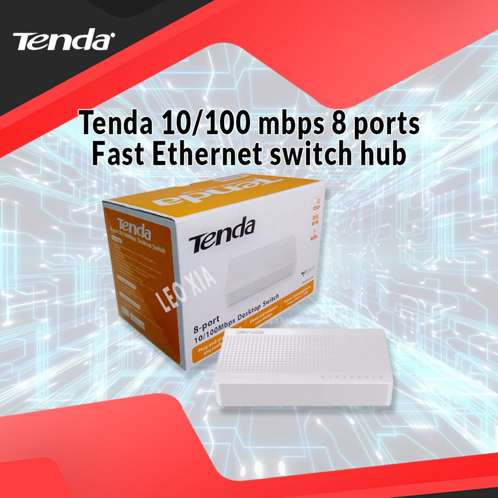 Tenda 10/100 mbps 8 ports Fast Ethernet switch hub | Shopee Philippines