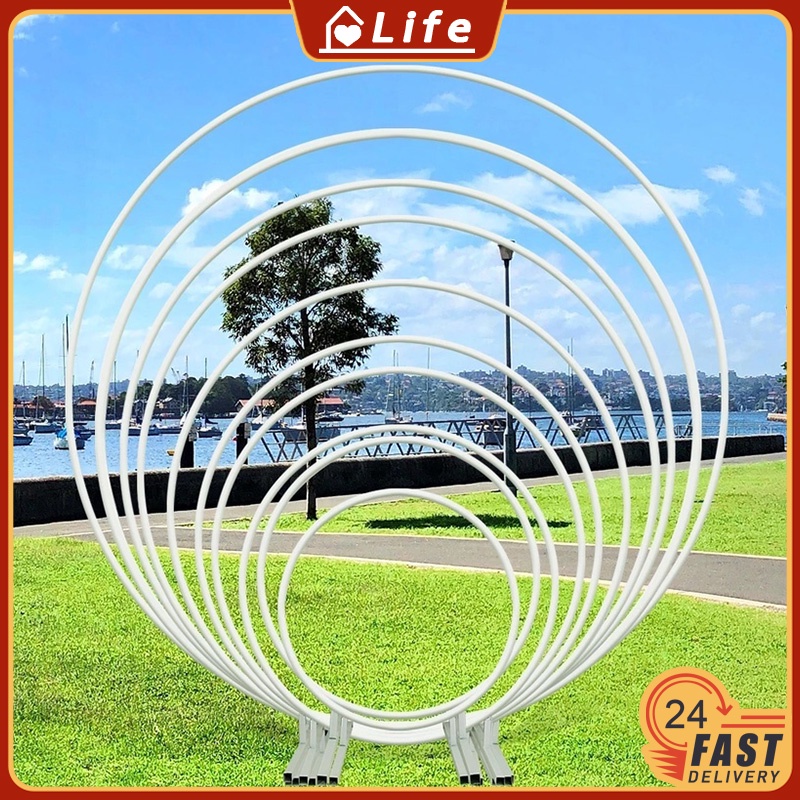 【LIFE】Round Balloon Circle Arch Kit Stand Hoop Ring Holder Wreath ...