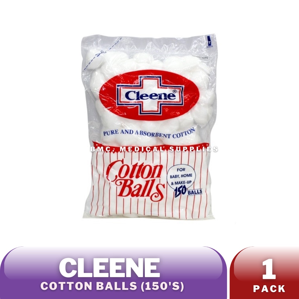 Cleene Cotton Balls (300's) (100's) (50's) and Cotton Roll (90G) (25g ...