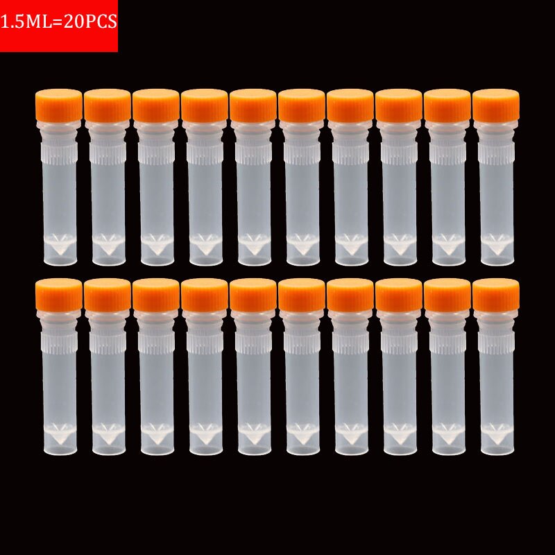 20PCS Laboratory Tube with Silicone Gasket Plastic Transparent Tube ...