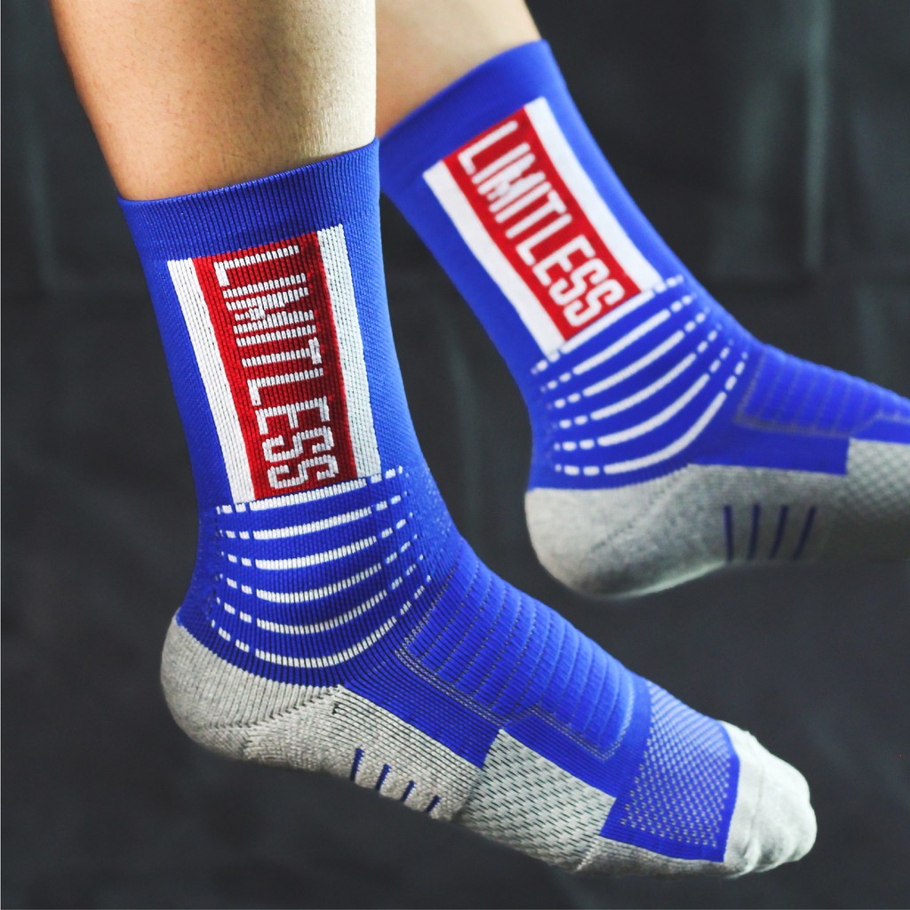 【LIMITLESS】ATHLETIC SOCKS Agility Mid-Cut Crew Socks Anti-Slip High ...
