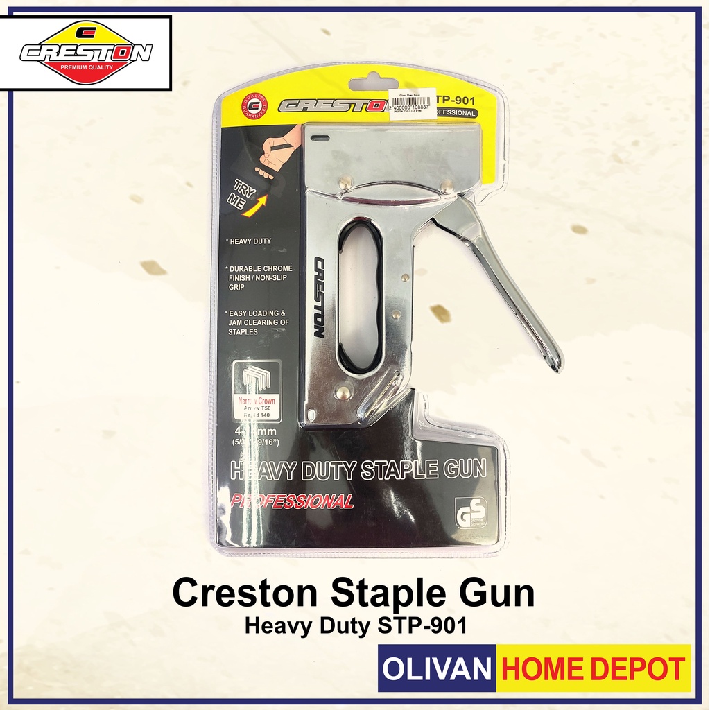 CRESTON Heavy Duty Staple Gun Tacker STP-901 | Shopee Philippines