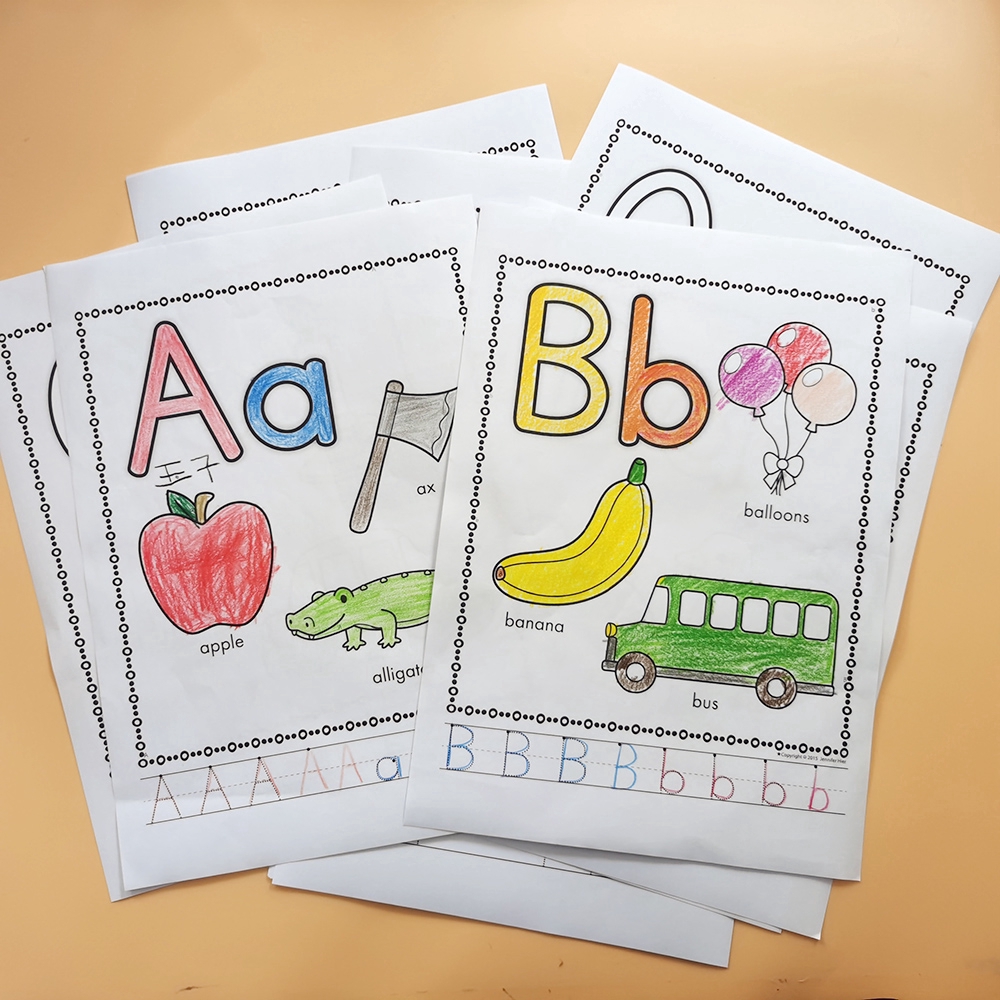 From-A-to-Z English Worksheet Alphabet 26 Letters Preschool Homework ...