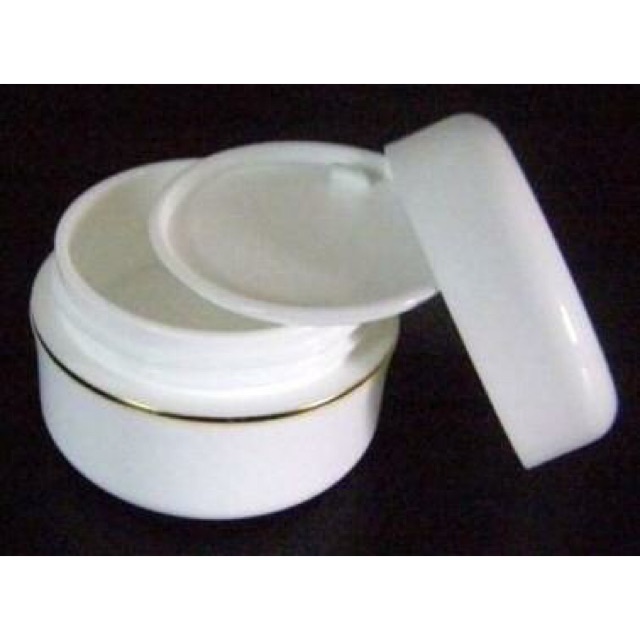 15g white jar with gold lining (empty) | Shopee Philippines