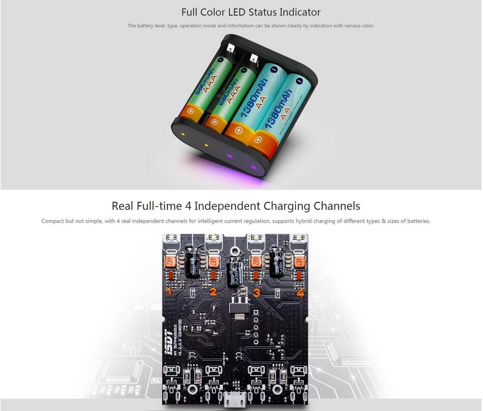 ISDT A4 Air 10W 1.5A DC Smart Battery Charger For AA AAA 10500 12500 NiMH NiCd Li-lon LiFePO4 ...