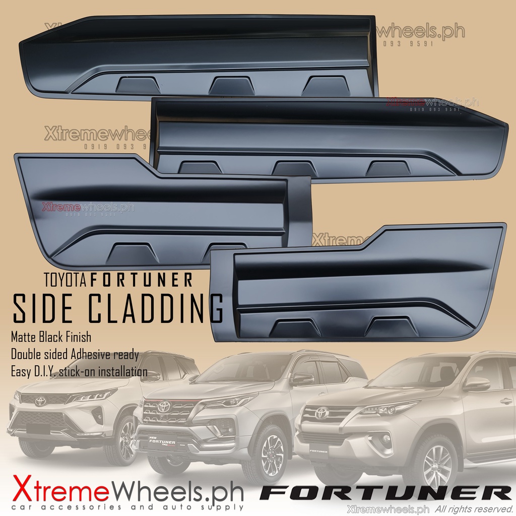Toyota Fortuner G V Q GRS Limited 2016 to 2026 Wide Side Moulding ...