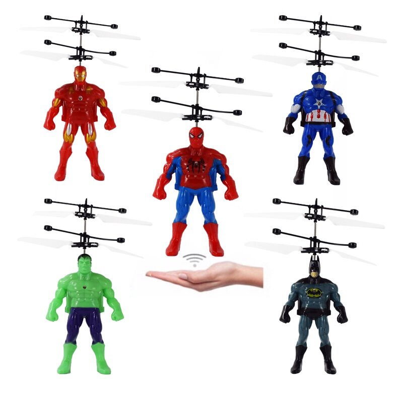 H3VWFlying Spider man America Toy Air Dancing Doll Gesture Induction ...