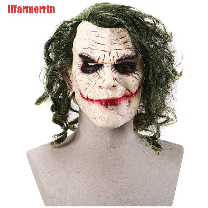 (TJK-COD)Halloween Joker mask Cosplay Horror Scary Clown Mask with ...