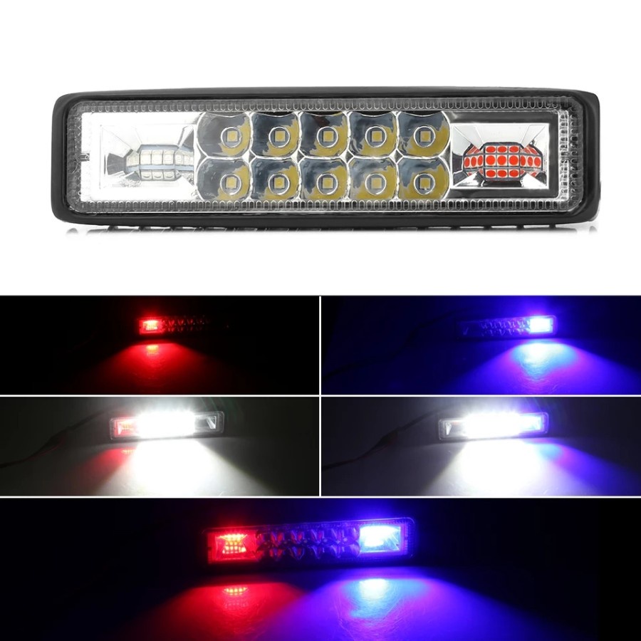 MERAH PUTIH Hpl LED BAR Triple Color Spotlight 18w SLIM White Blue Red ...