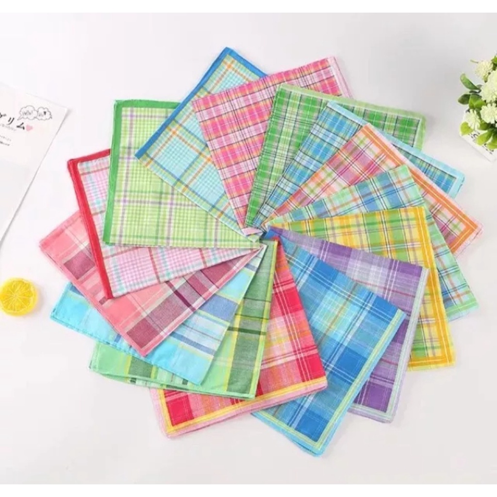 Handkerchief, Panyo for Men and women 12pcs./pack | Shopee Philippines