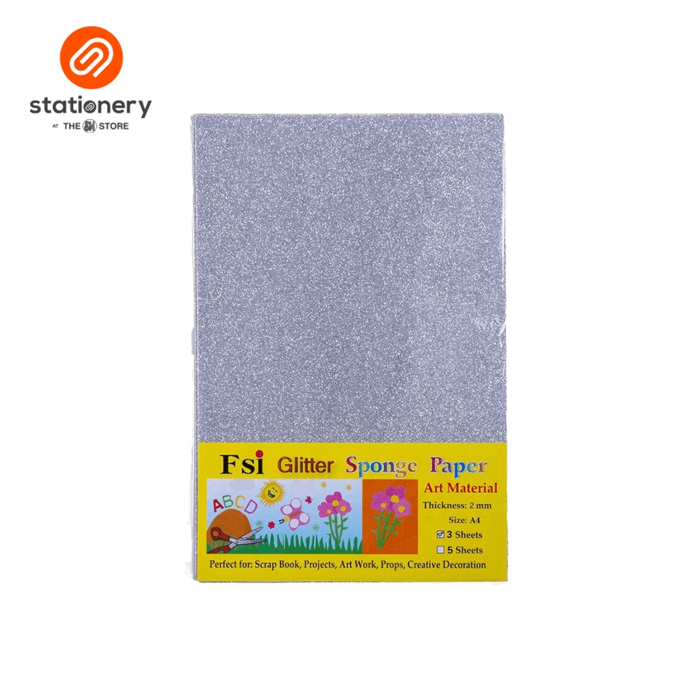 FSI Glitter Rubber Foam A4 3 Sheets | Shopee Philippines