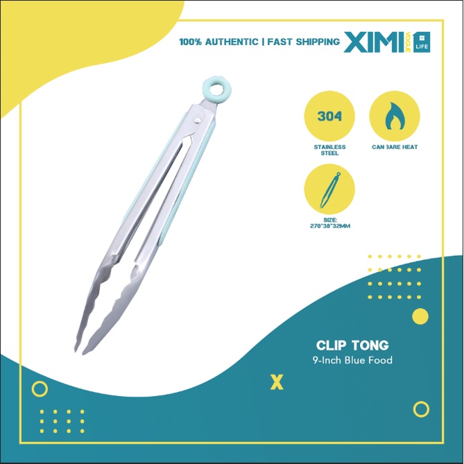 XIMI Vogue 9-inch Blue Food Clip Tong | Shopee Philippines