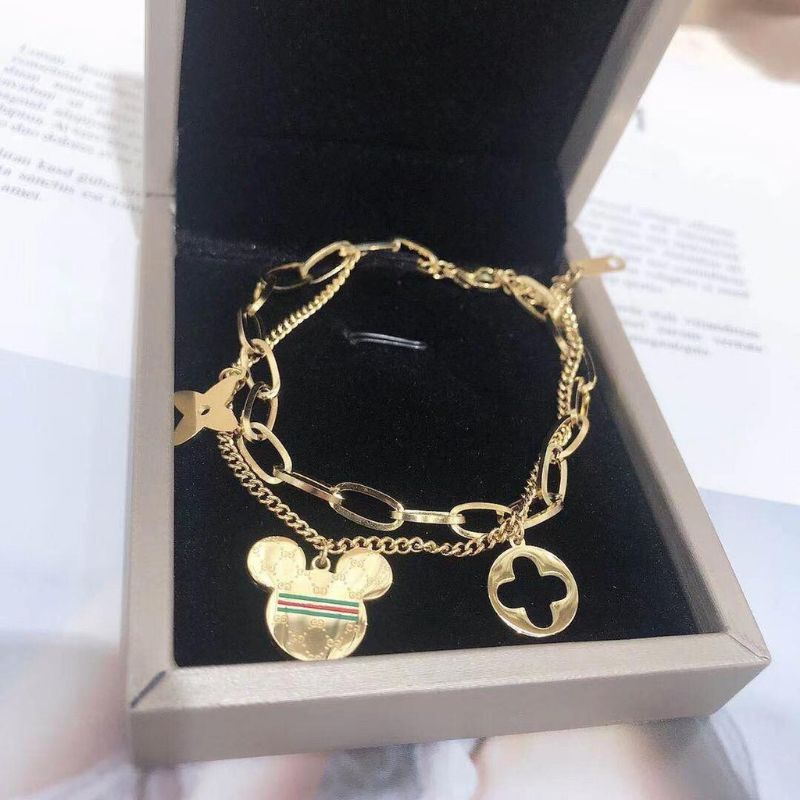 Mickey mouse titanium Chain Bracelet | Shopee Philippines
