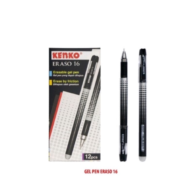 Kenko Eraso 16 Eraserable Gel Pens / Pens Can Be Erasable (12pcs ...