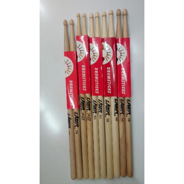 Lazer Drum Stick WOOD Tip | Shopee Philippines