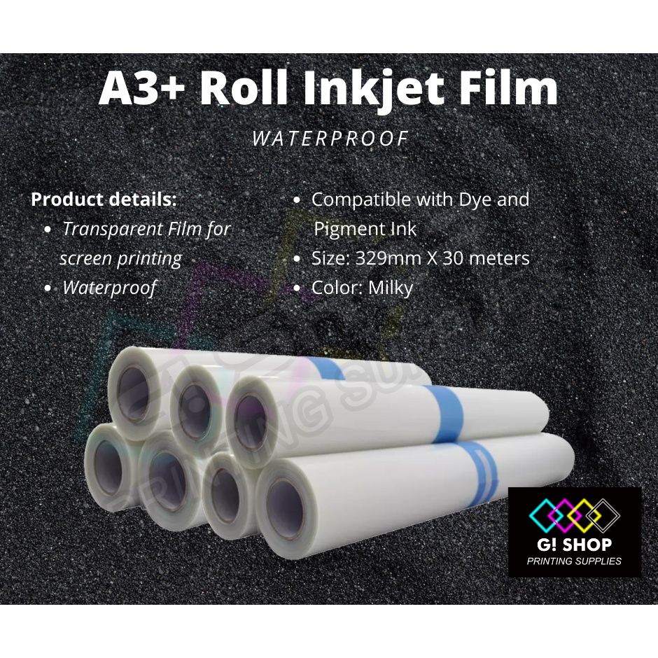 Inkjet Film Acetate Positive Transparency Milky WaterProof A3+ X 30M ...