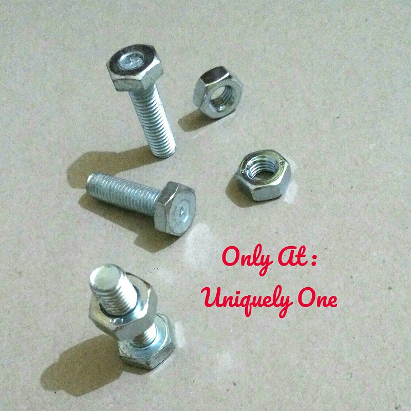 PUTIH White NUT BOLT M10 X 35 - HEXAGONAL BOLT NUT SET BMP M10 X 35 ...