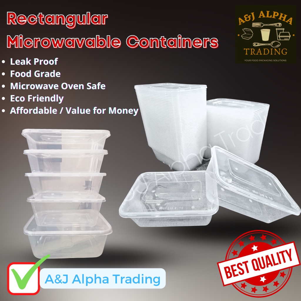 MICROWAVABLE CONTAINER (50pcs) RE500 / RE650 / RE750 / RE1000 | Shopee ...