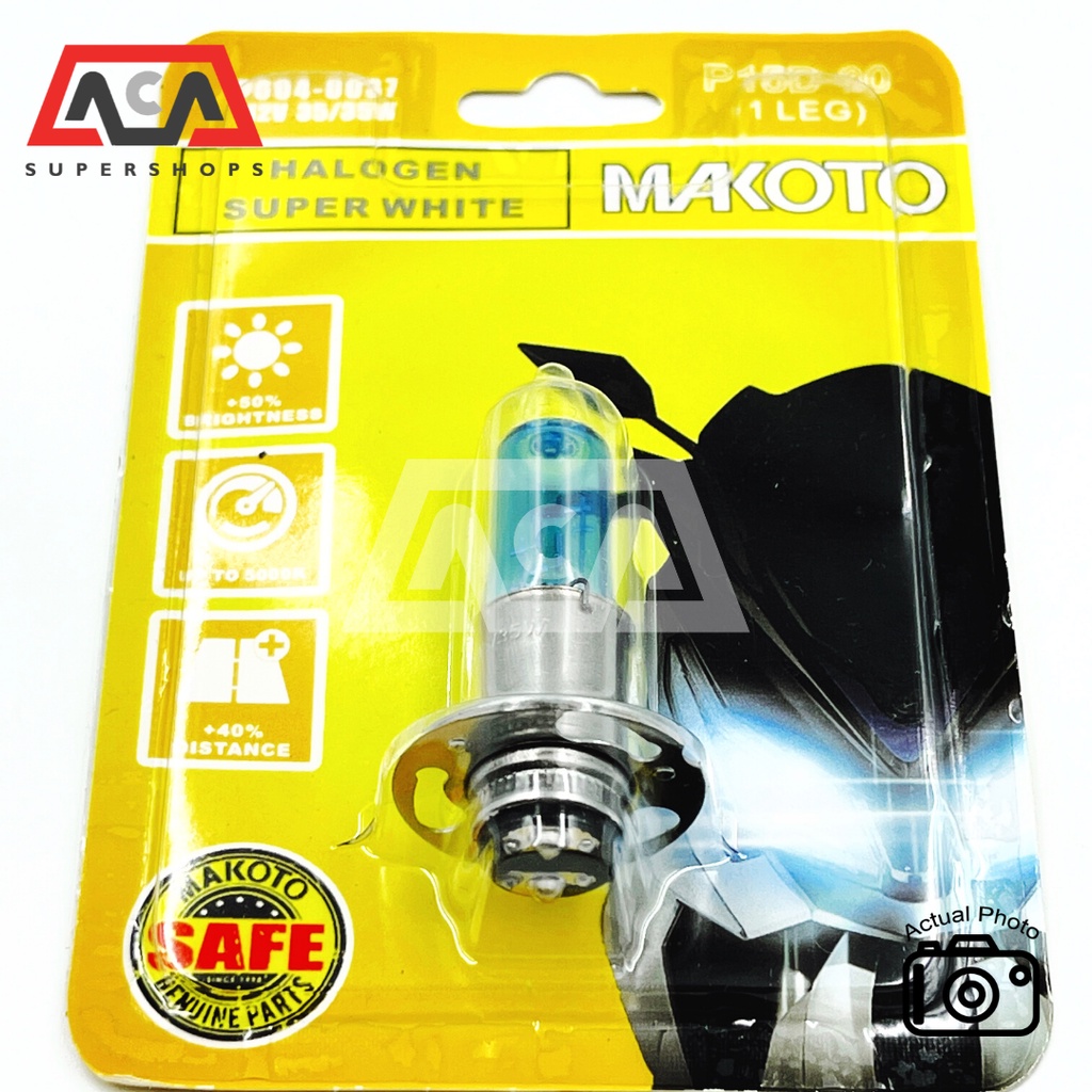 MAKOTO (3 Holes) Halogen Headlight Bulb for BARAKO, HD3, RXT135, RS100 ...