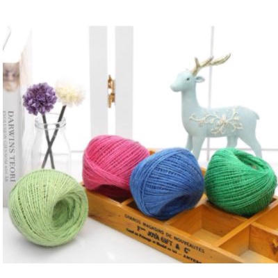 PH Based 25 Meters colored Jute Twine String Roll COD Natural Meters ...