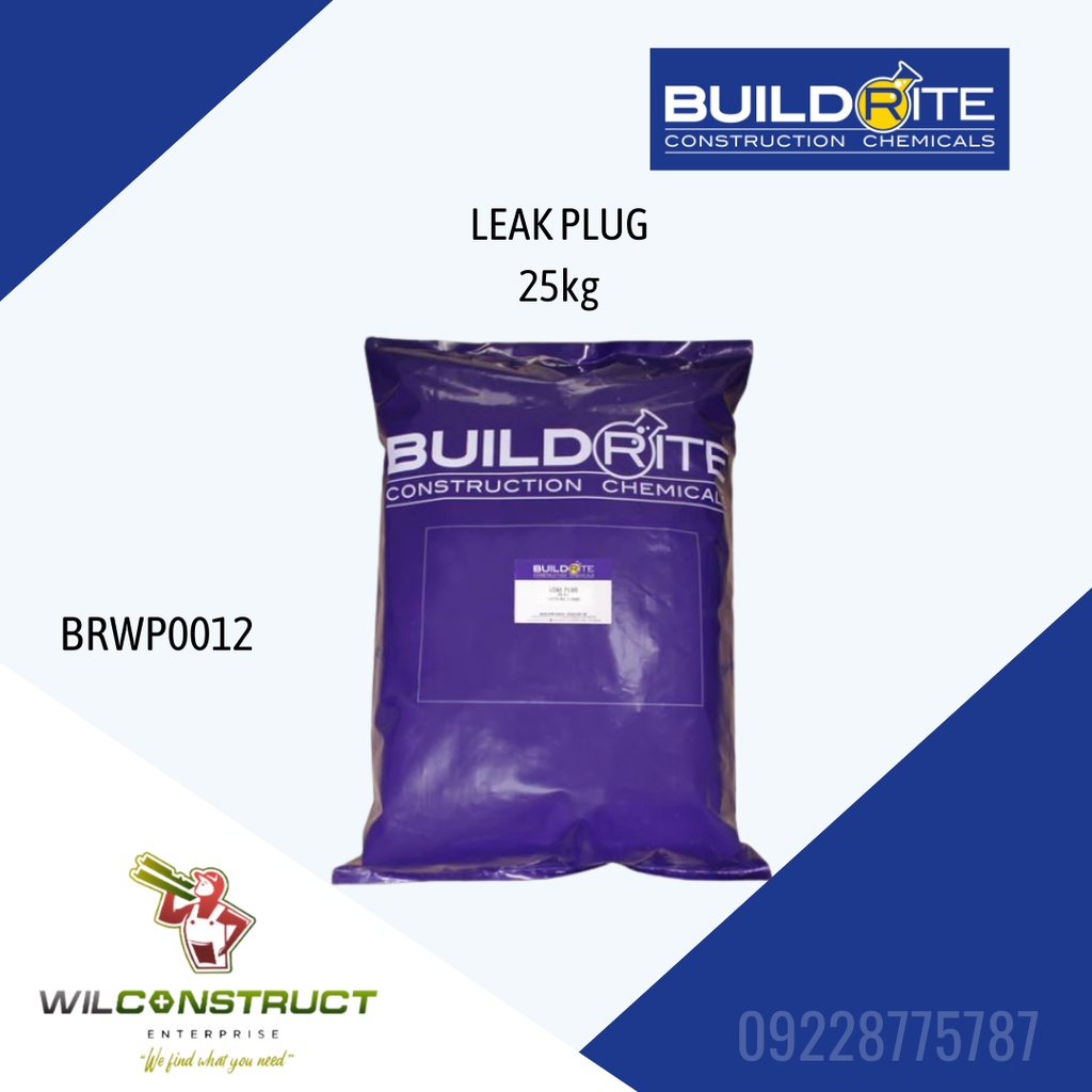 BUILDRITE LEAK PLUG 25kgs Rapid Setting Mortar | Shopee Philippines