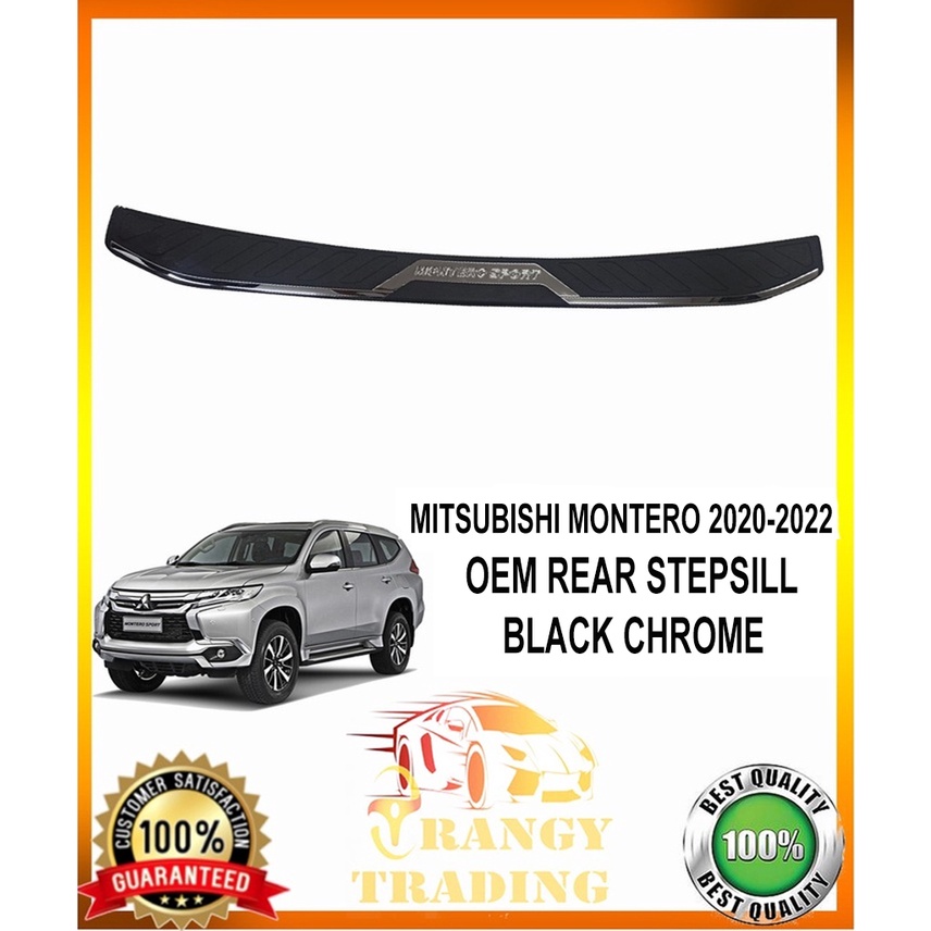 Mitsubishi Montero 2020 to 2025 Rear Stepsill Black Chrome V2 Thailand ...