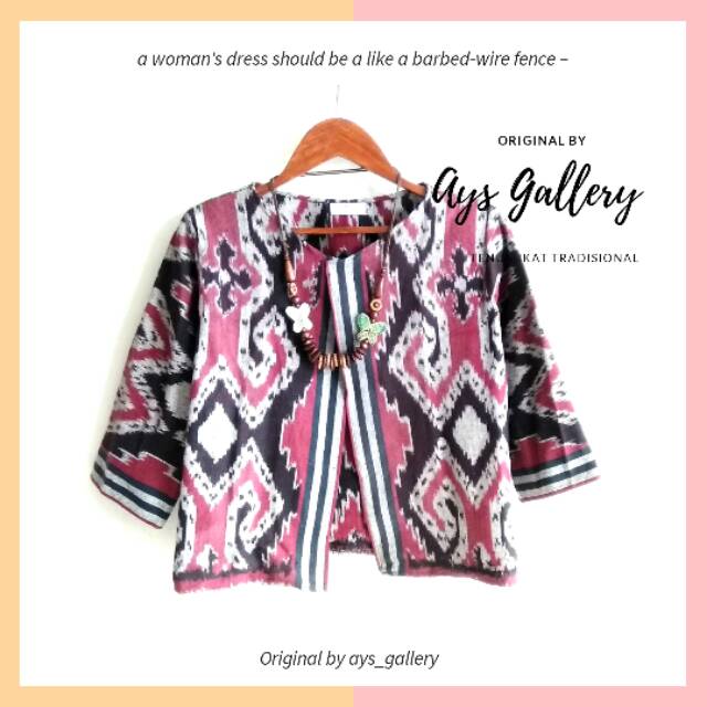 Original TRADITIONAL TIE WOVEN OUTER ( TORAJA BLACK D SERIES) | Shopee ...