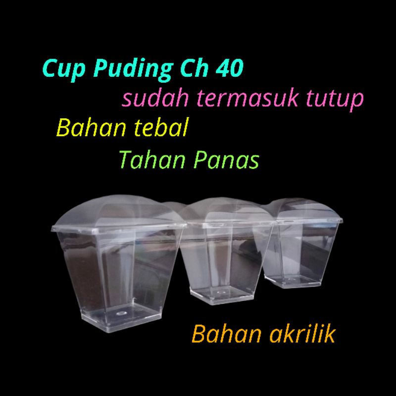Jelly cup CH40 acrylic Dessert pudding cup (10Pcs) | Shopee Philippines